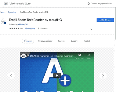 Email Zoom Text Reader | Gmail Text Resizer
